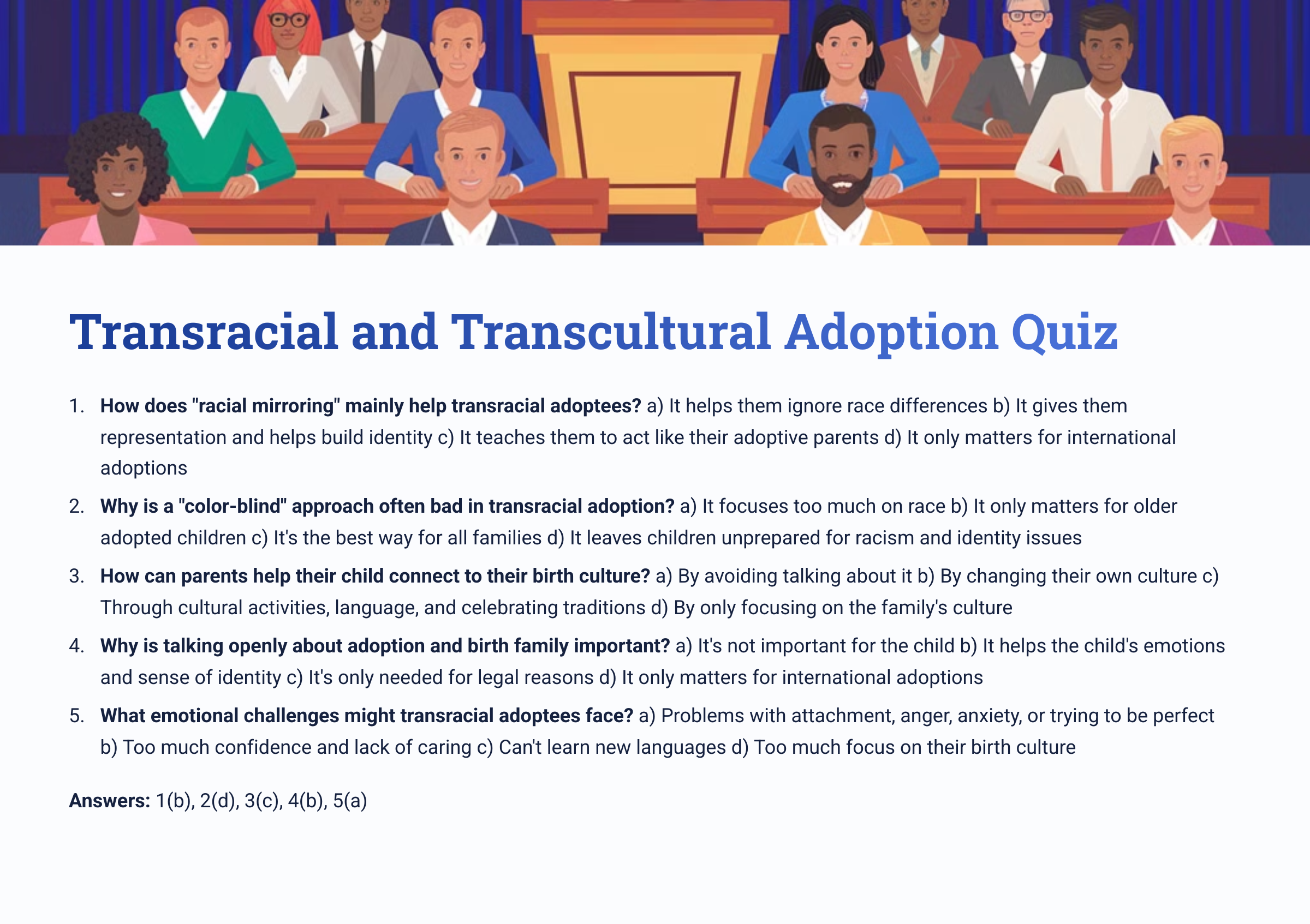 Transracial and Transcultural Adoption – Ron Huxley LMFT